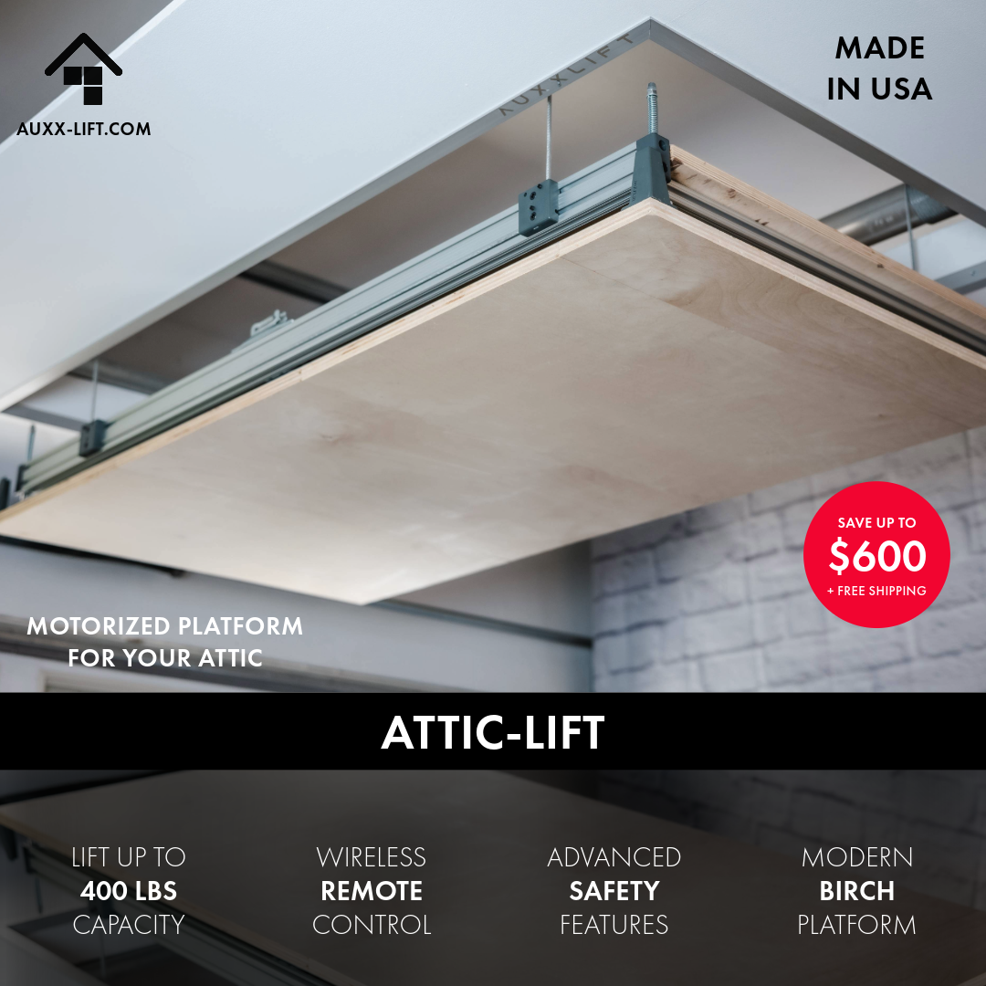 Garage Attic Storage Lift System | Attic Elevator | Auxx-Lift – Auxx ...